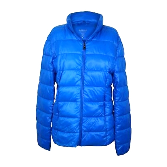 Aqua | Jackets & Coats | Packable Aqua Puffer Jacket Coat | Poshmark
